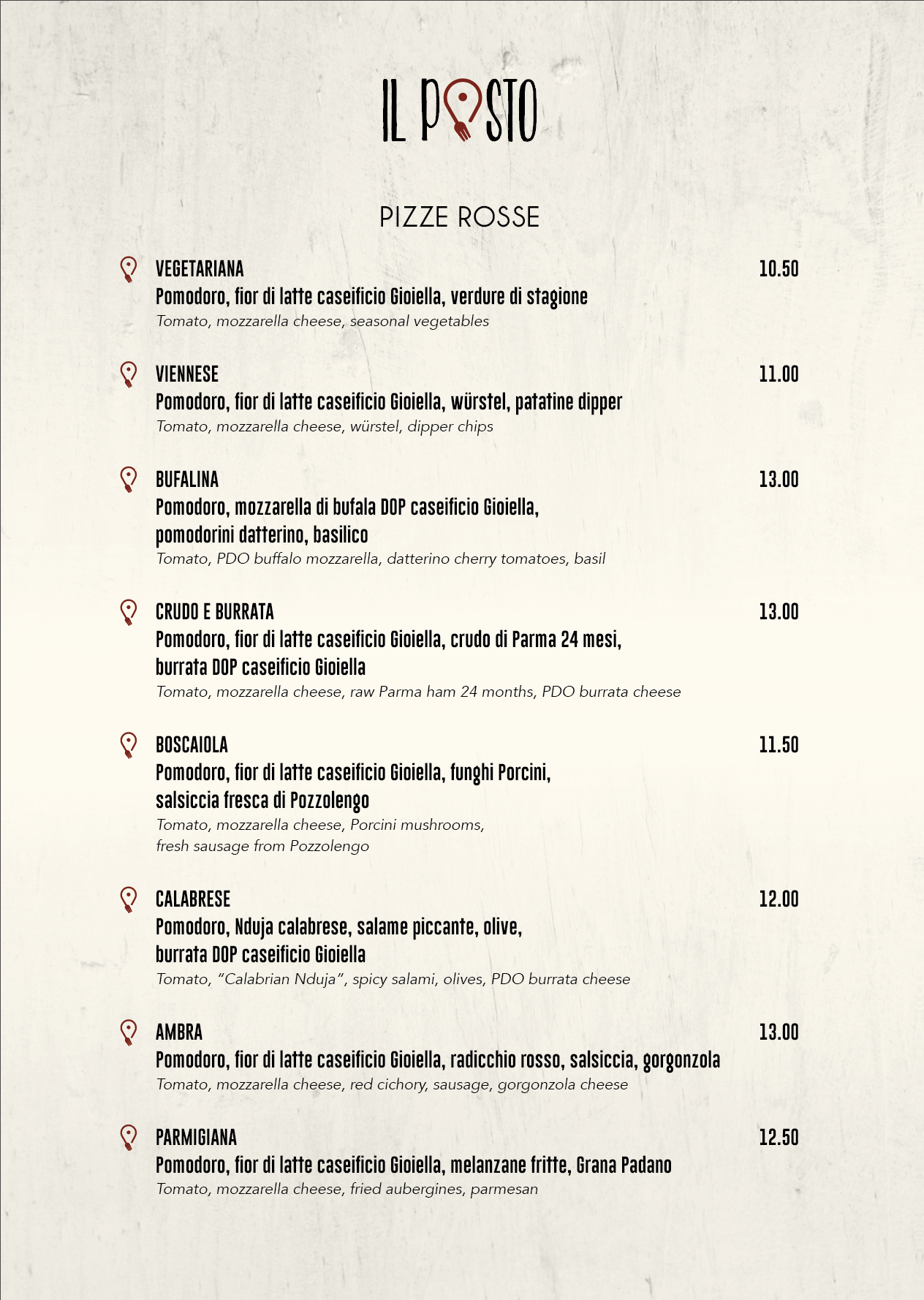 Menù – Il Posto
